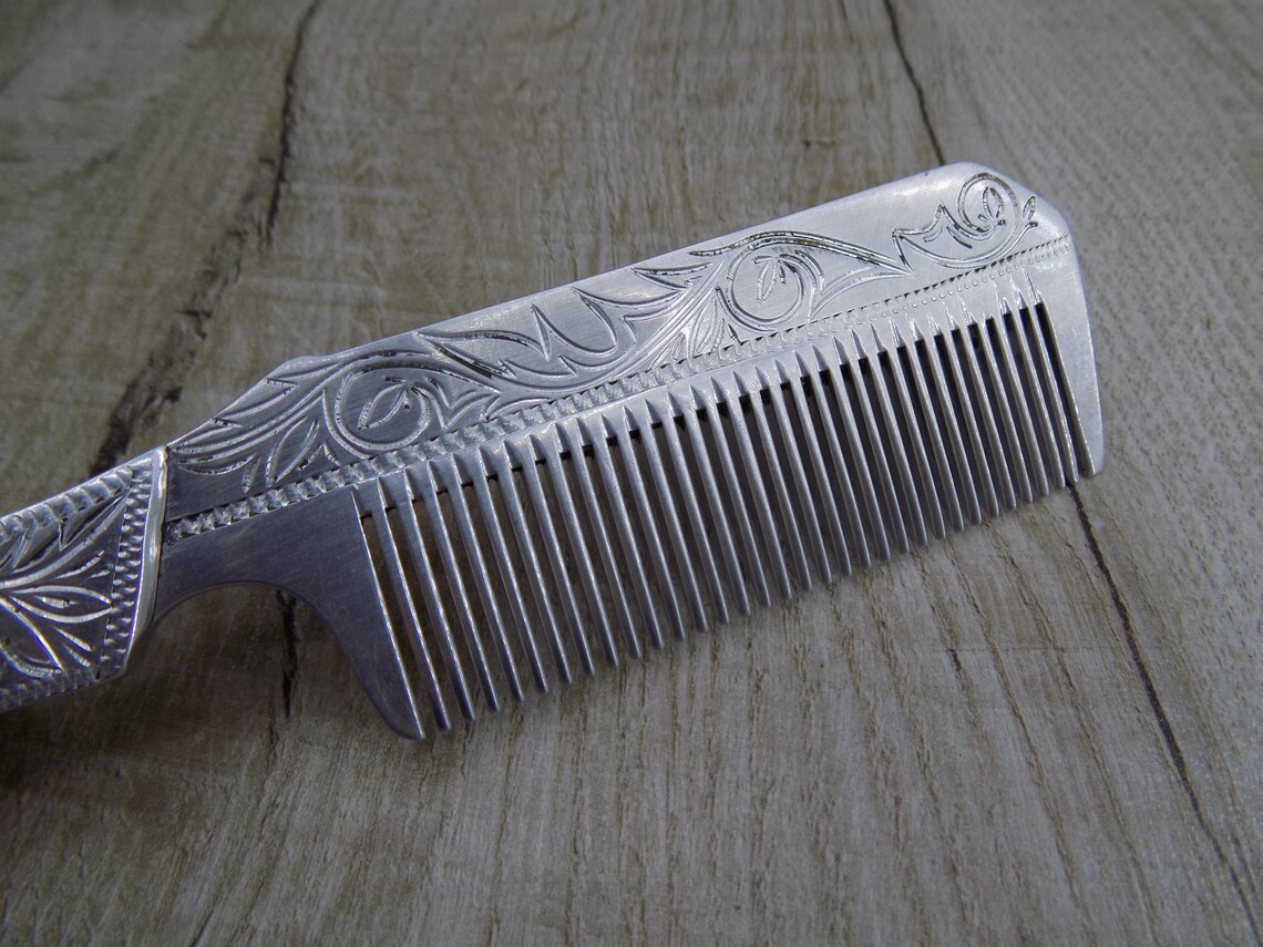 Vintage comb Aluminium comb Pocket Comb Metal Comb Soviet Era | Etsy