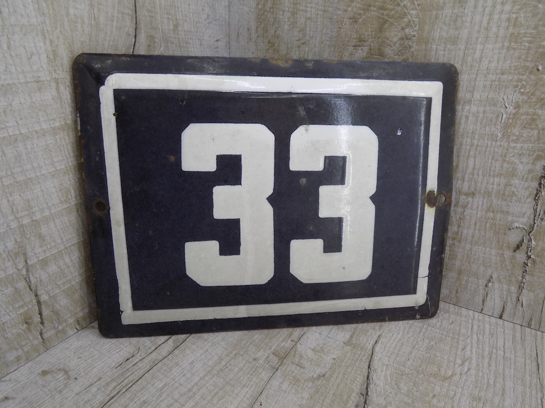 33 Vintage Enameled Number 33 Antique Hotel Door Number 33 - Etsy