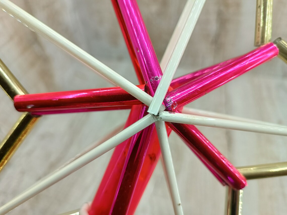 Antique Tree Topper Red Pink Silver Tree Decoration Xmas - Etsy