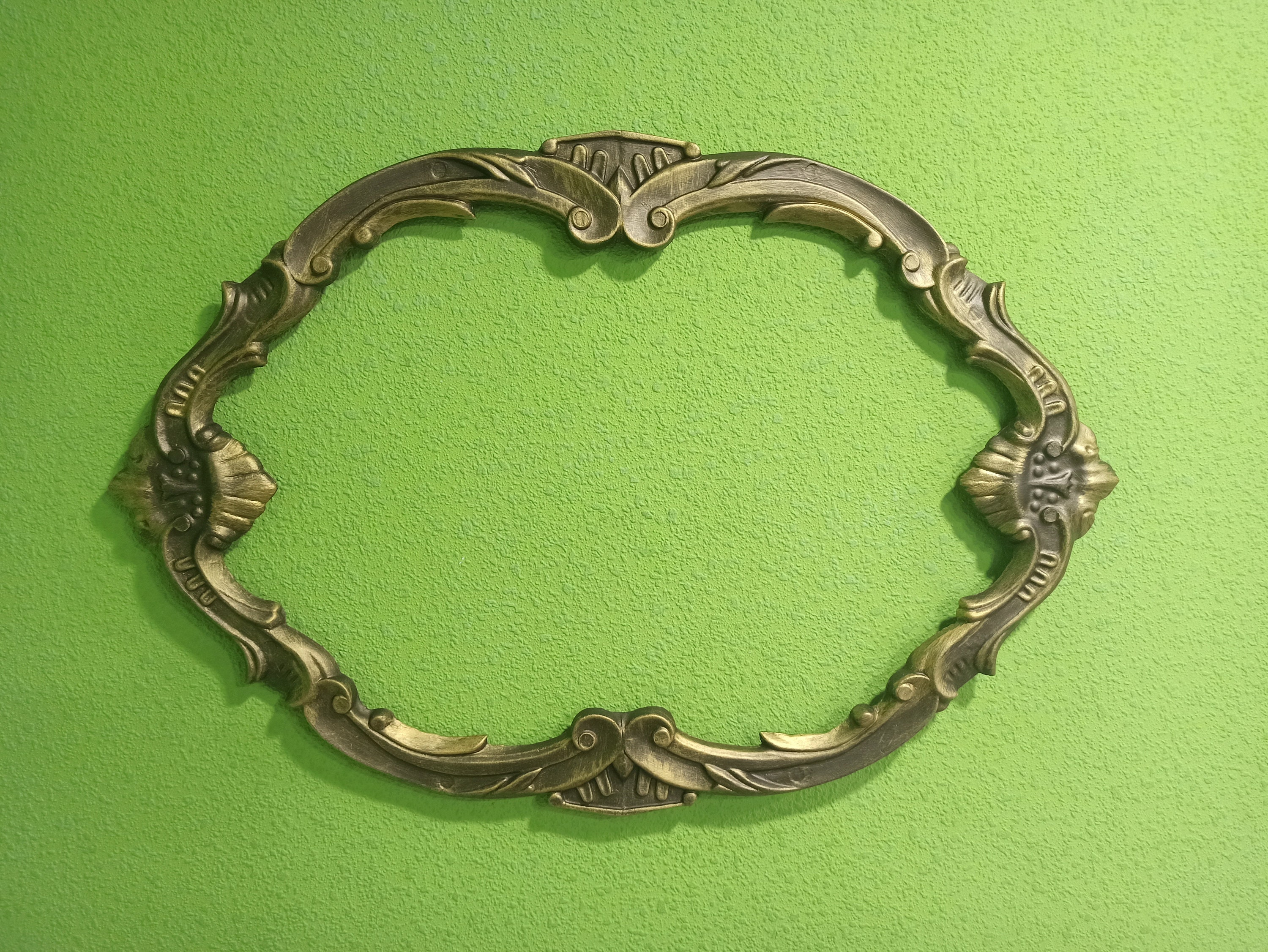 Antique photo frame round oval skull frame for mirror | Etsy