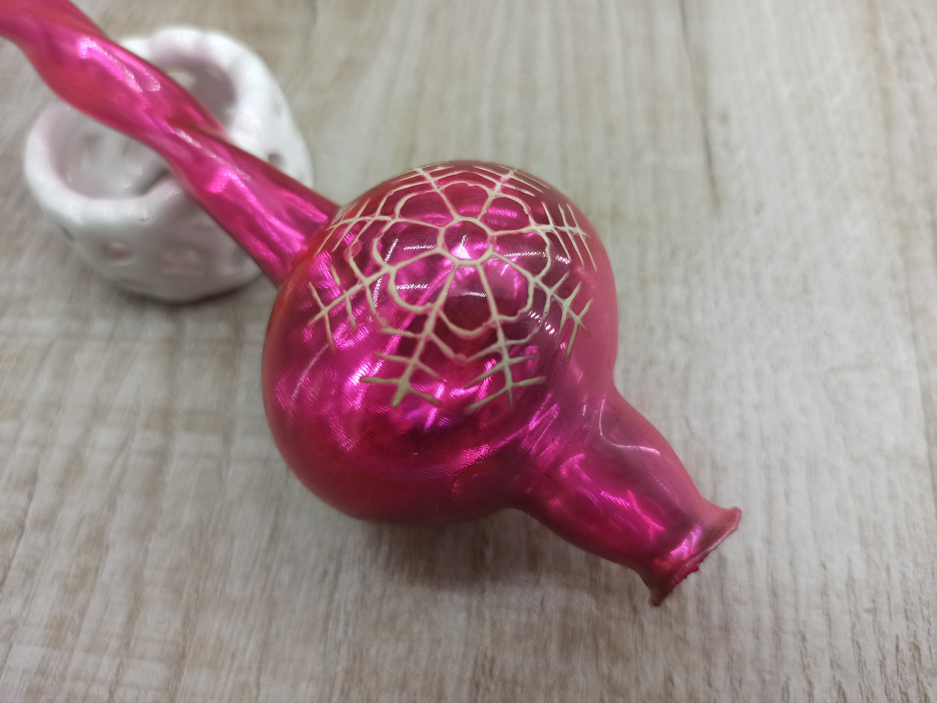 Vintage Tree Topper Red Pink Silver Tree Decoration Xmas - Etsy