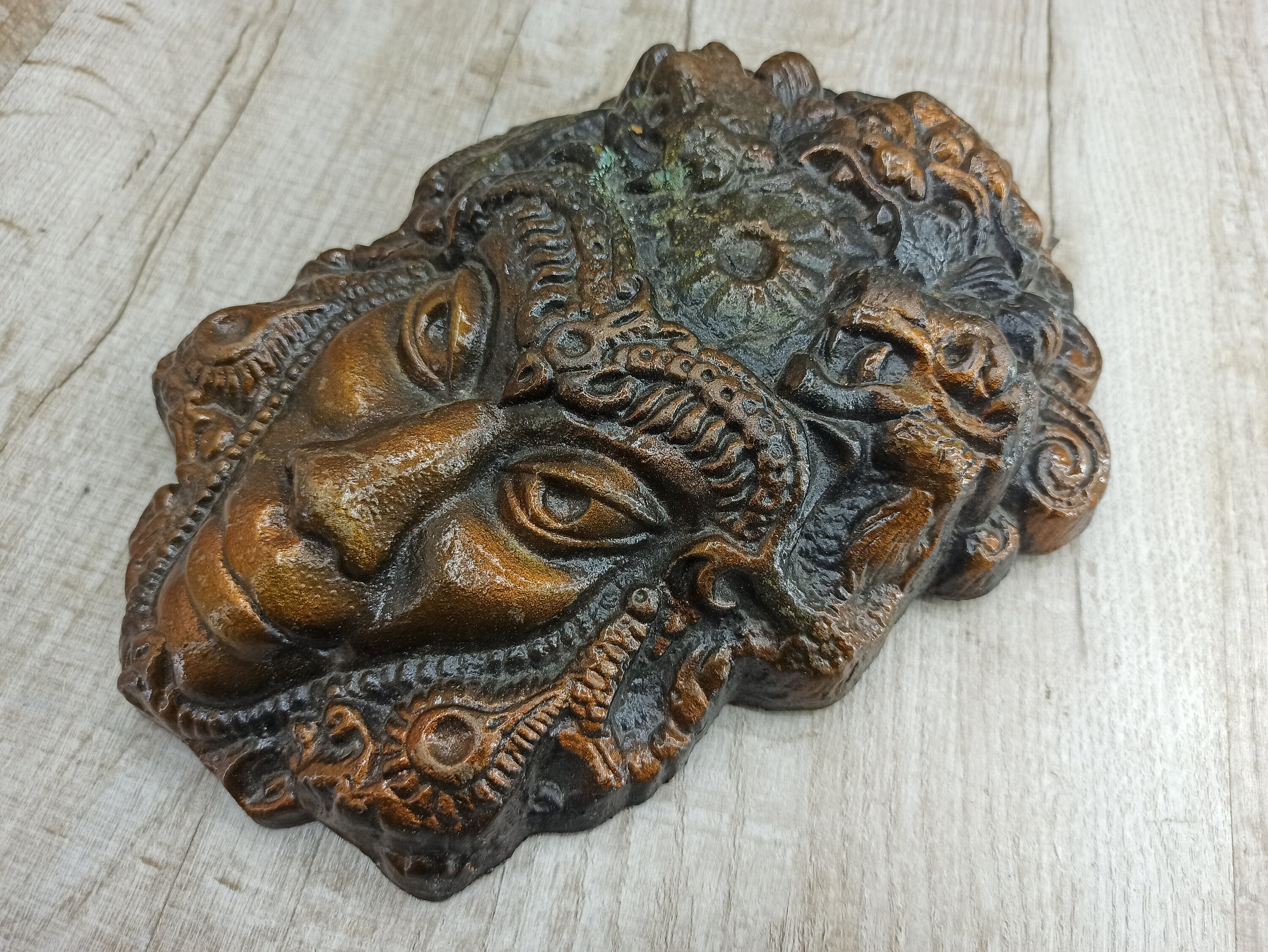 Mask Scary Deity Wall Decor Anger Head Metal God Water Greek | Etsy