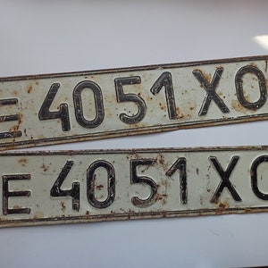 4051 4088 4415 Vintage Car Number Sign Registration Plate Car Number ...