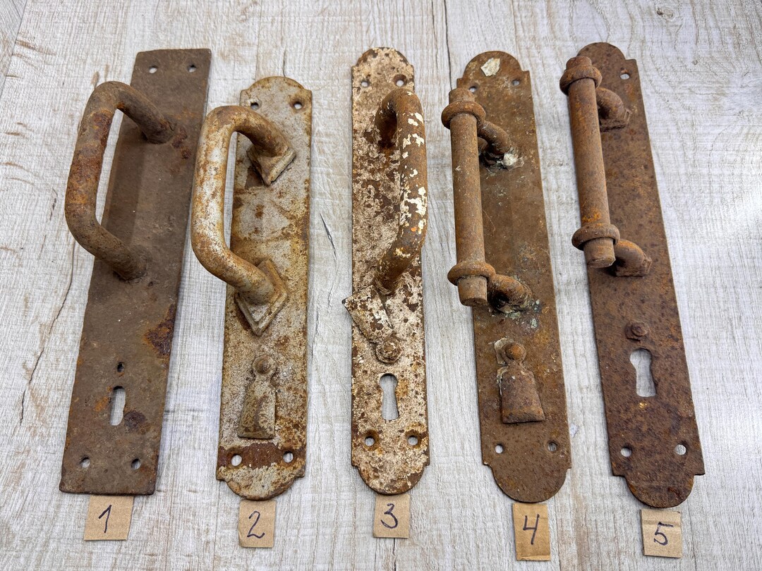Rust Door Knob Old Door Knobs Left Right Handles Pair Soviet Door ...