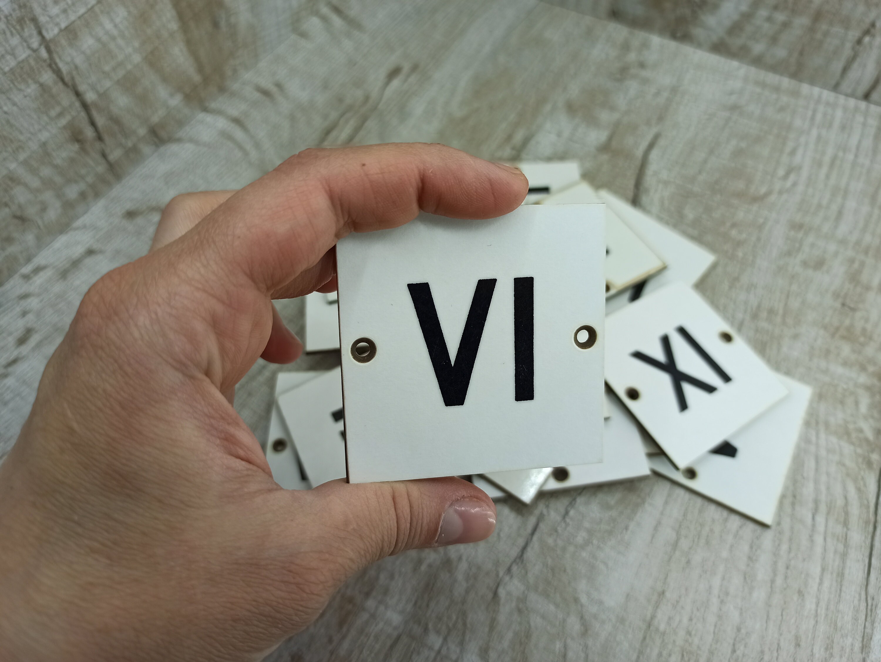 Latin numerals XI IX VI Small numbers sign Mini Number plate | Etsy