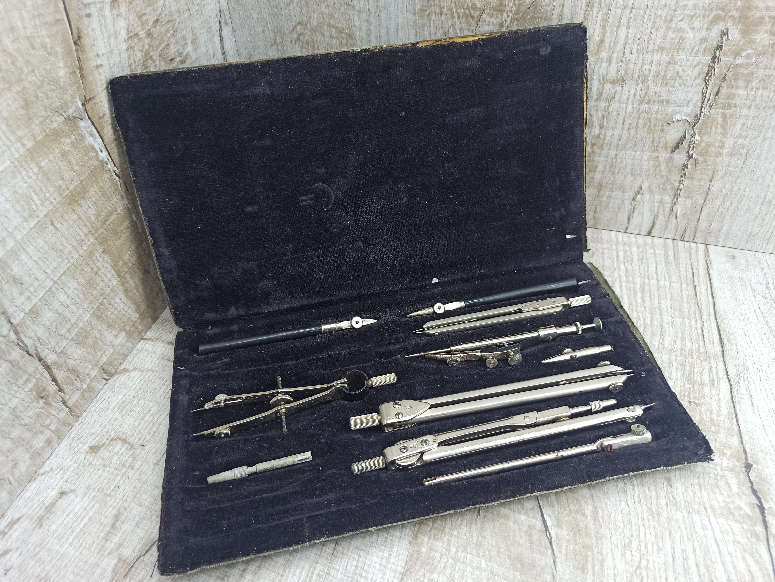 Vintage Architect Set Drawing Set Professional Drafting tools | Etsy