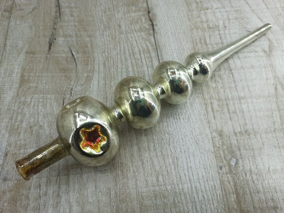 Vintage Tree Topper Finial Glass Christmas Retro Tree Topper | Etsy