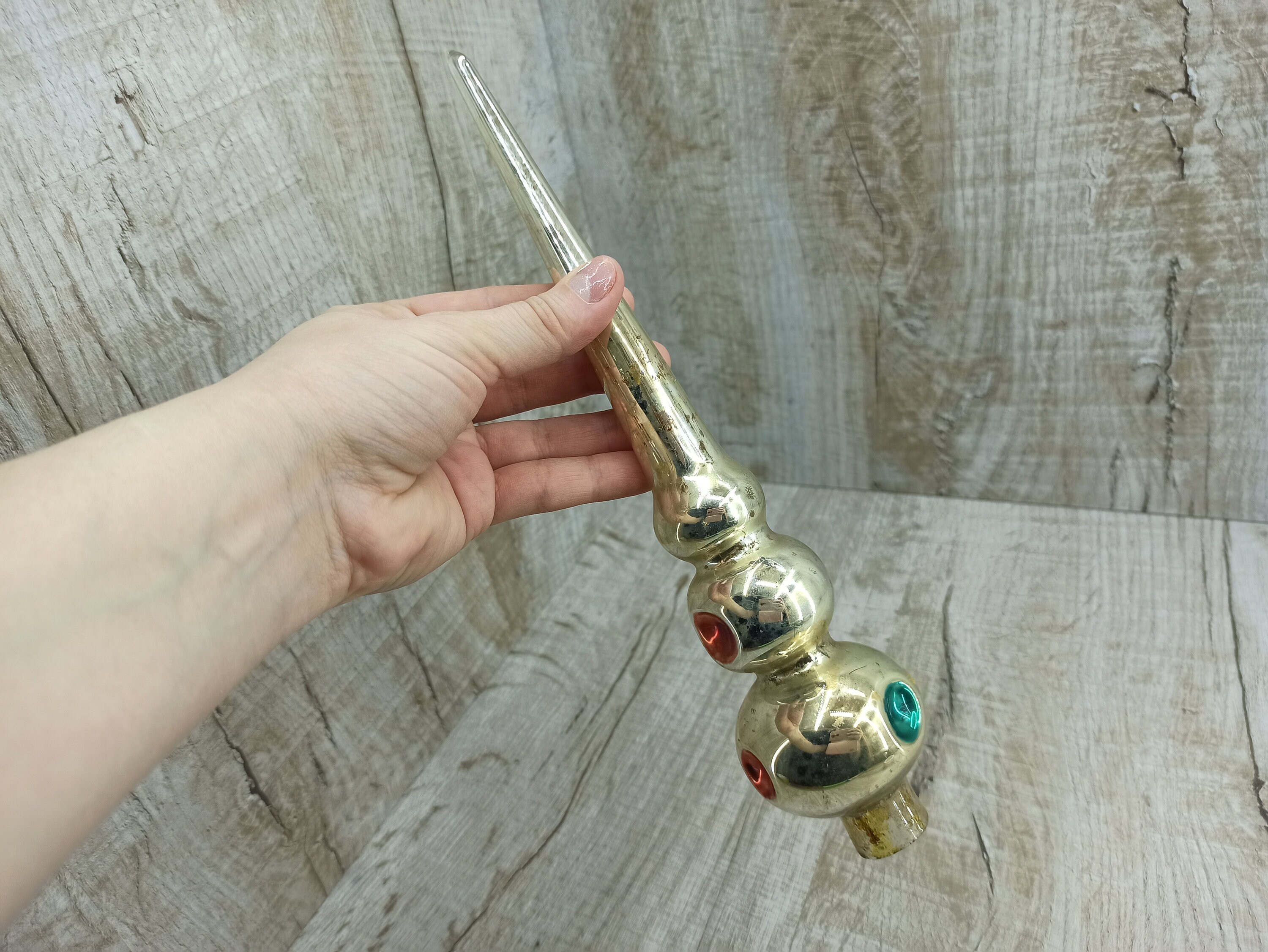 Vintage tree topper Christmas tree top Red tree decoration | Etsy