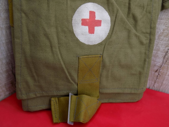 Vintage medical bag Soviet military Army Bag Green Ca… - Gem