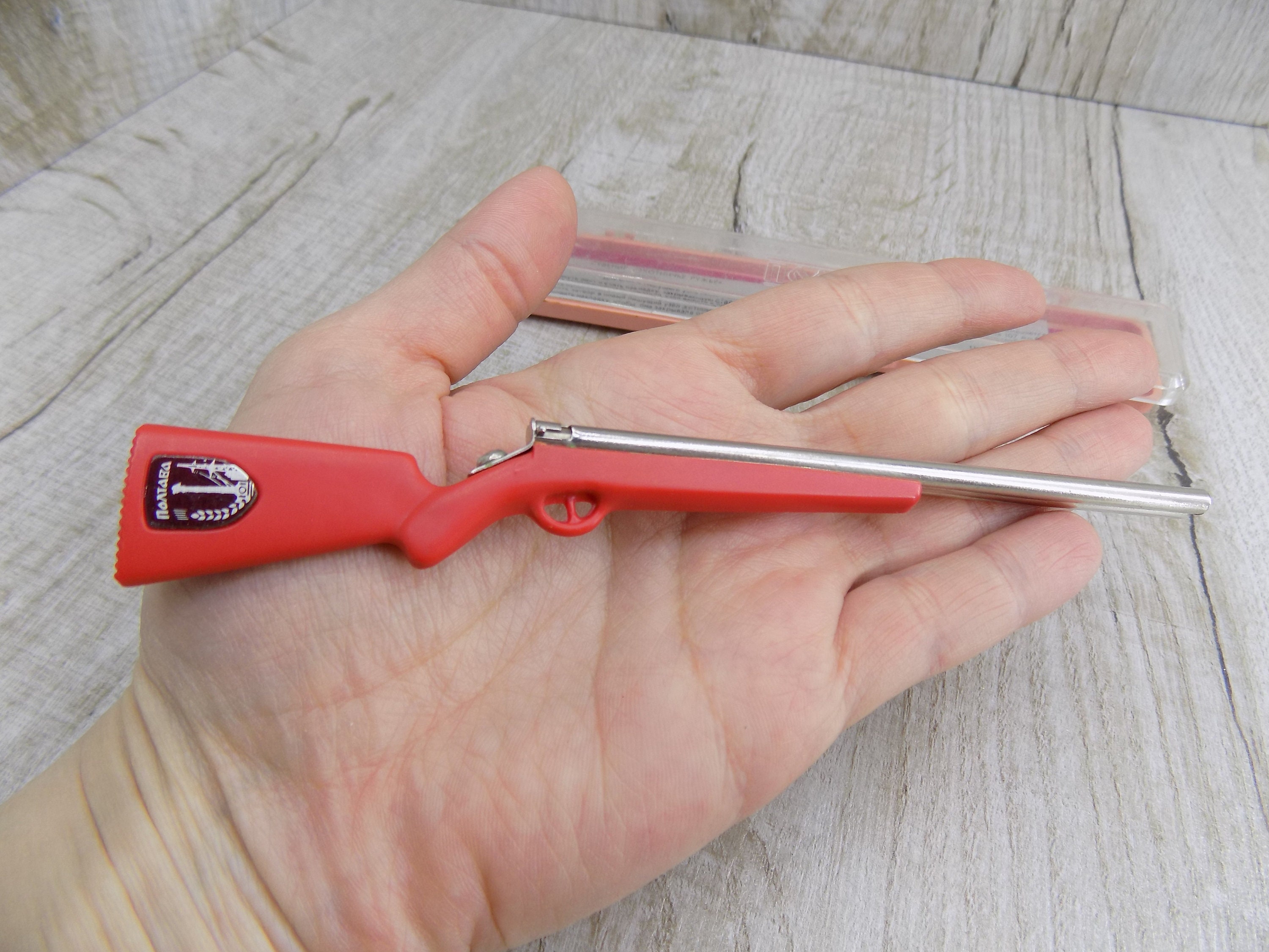 Vintage Hunter Gun Pen Collection Ballpoint Pen Red Silver - Etsy