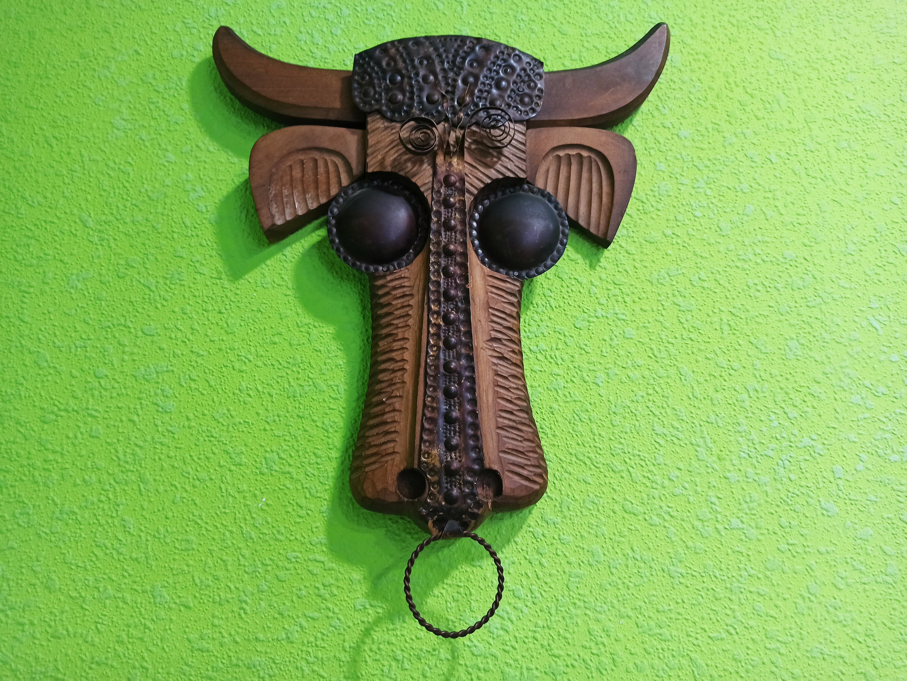 Cow Head Vintage Decor Cow Coat Hook Ring Giant Bull Wooden | Etsy