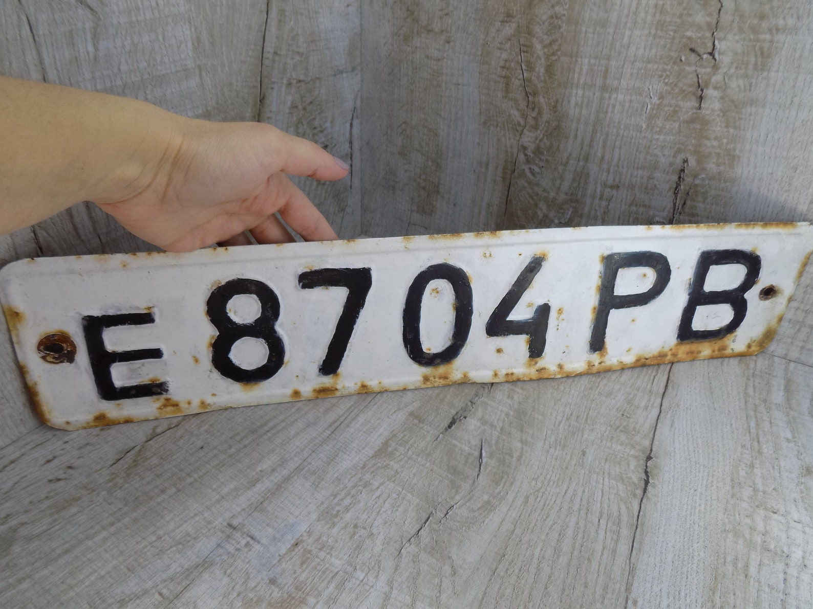 8704 8574 8346 Vintage car number sign registration plate Car | Etsy