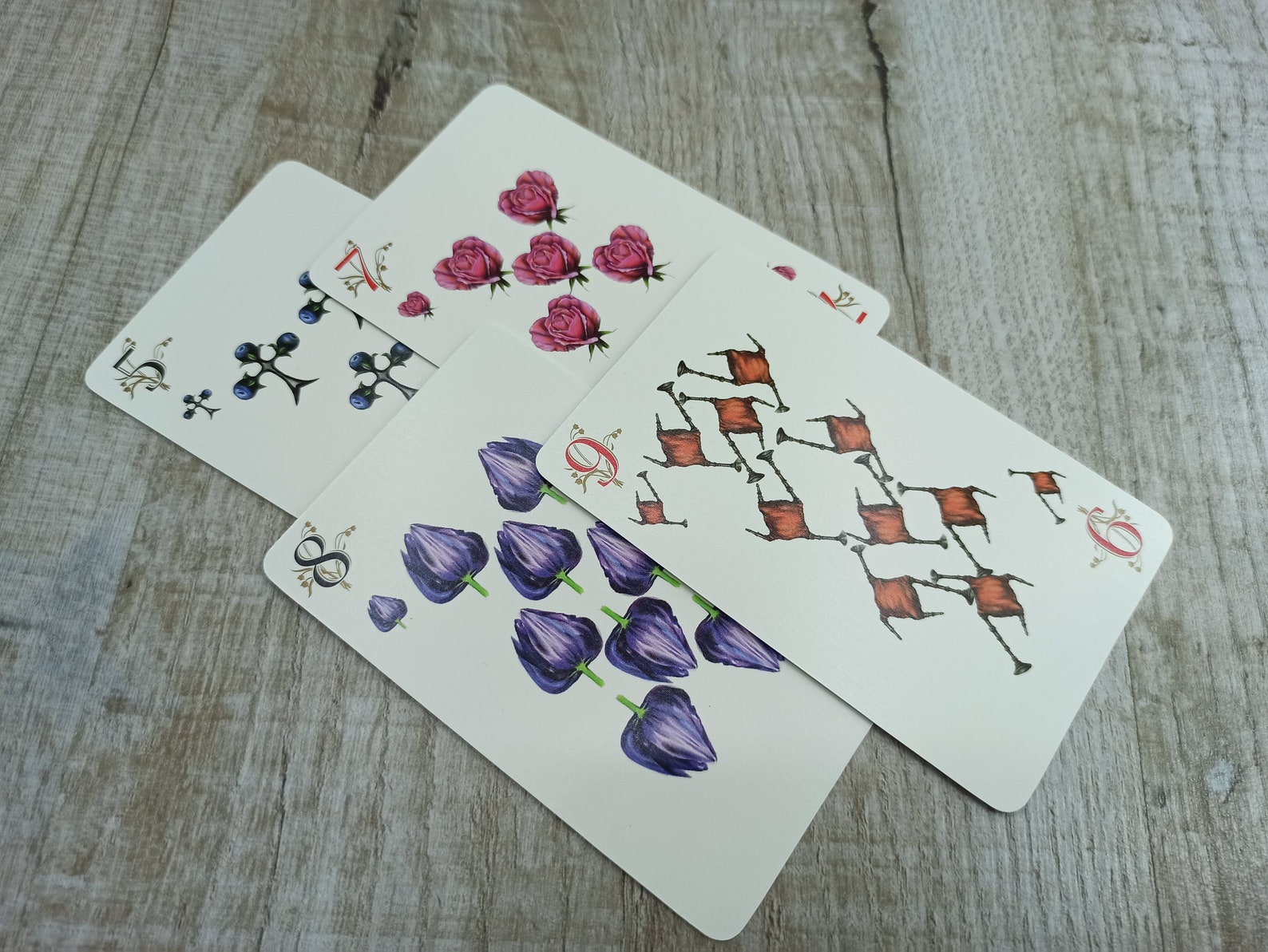 Large European Playing Cards Collage Scrapbooking Paper Arts Author ...