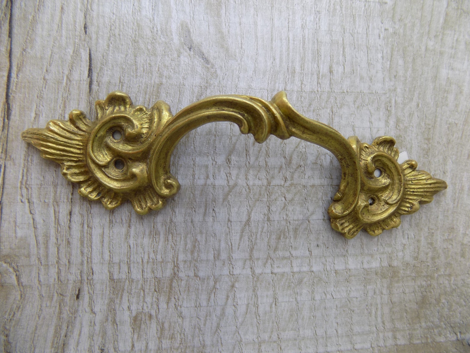 Vintage Golden Handles Large Metal Drawer Pulls Bronze - Etsy