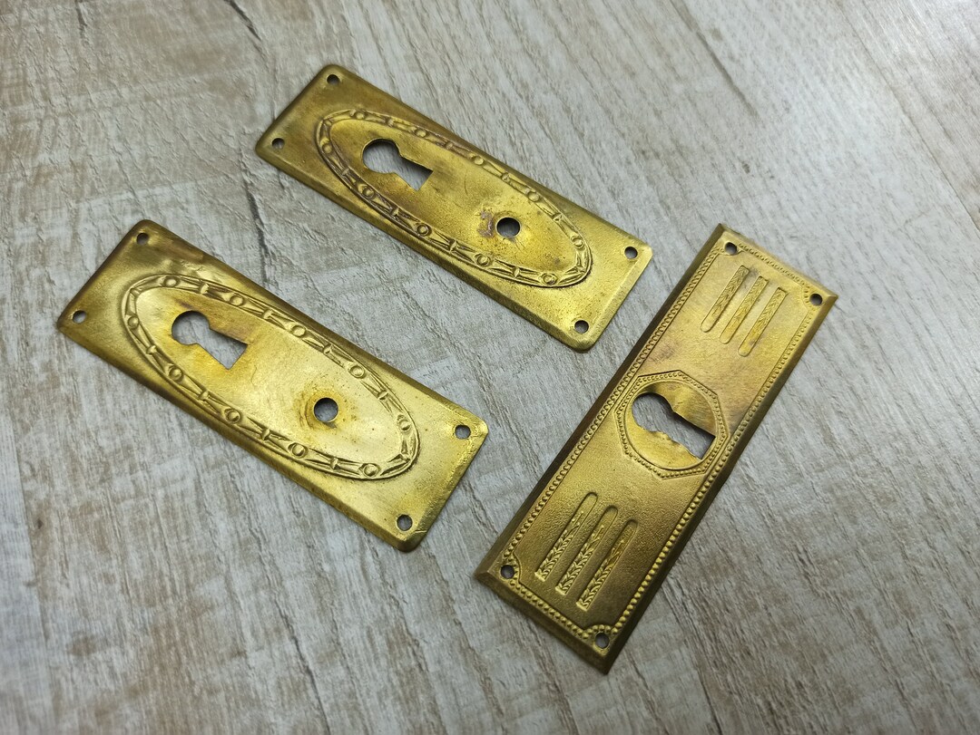 Vintage Keyhole Set Metal Drawer Pulls With Key Hole Bronze Furniture ...