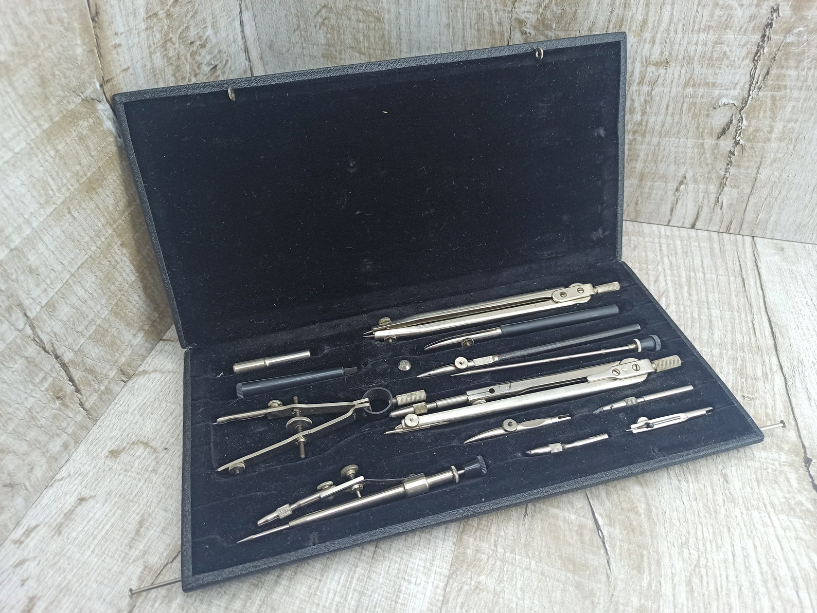 Vintage Architect Set Drawing Set Professional Drafting Tools - Etsy
