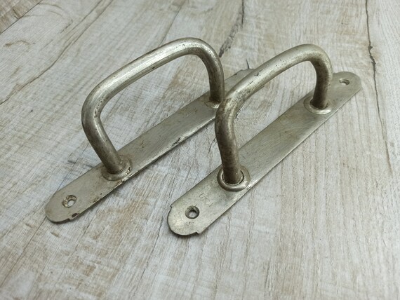 Pair rustic door handle Old door knob left hand with rust | Etsy