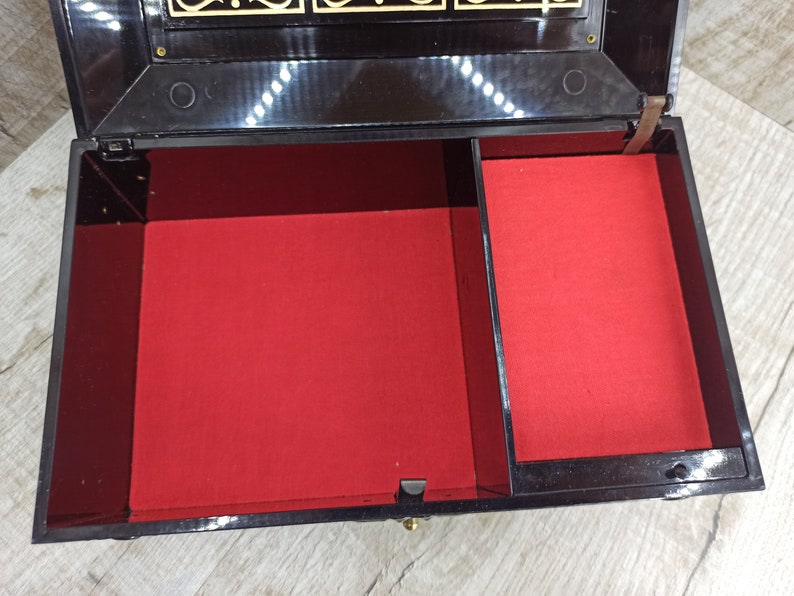 Antique Music Box Unusual Magic Box Unique Gift Casket Red - Etsy