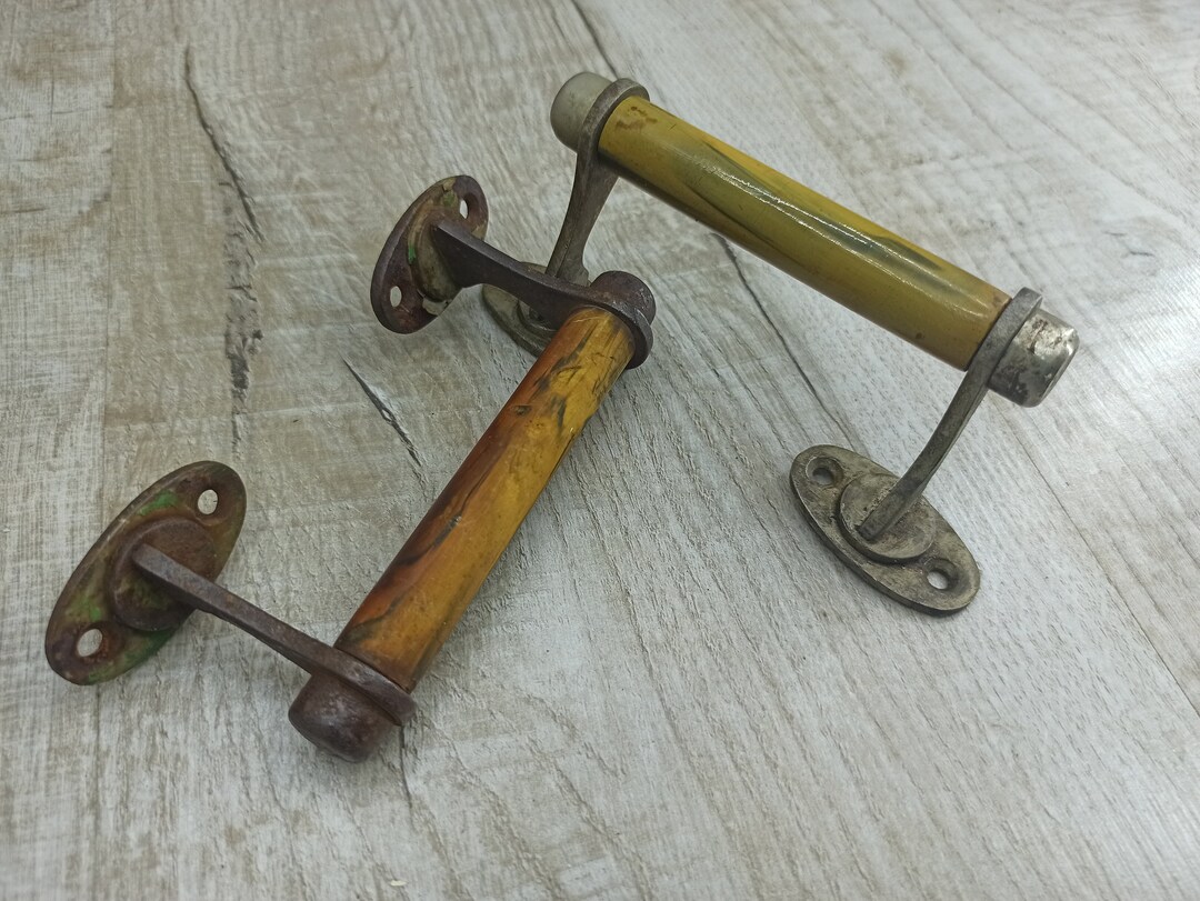 Vintage Metal Door Handles, Rustic Retro Knobs (set of 2) - Etsy