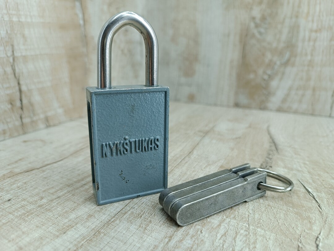 Magnet Padlock Gray Antique Lock Big Padlock Rustic Lock Unusual Old ...