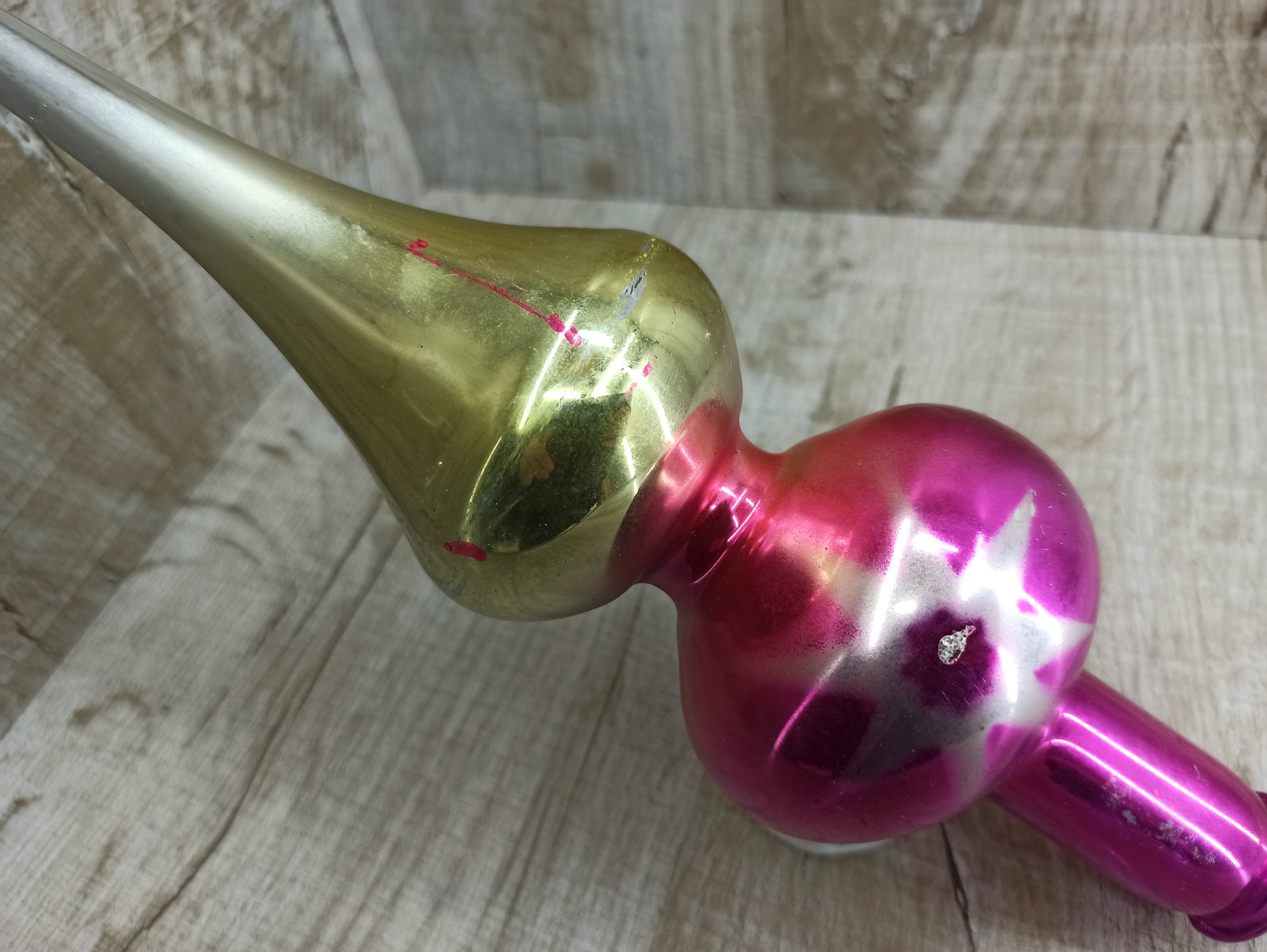 Large Vintage tree topper Christmas tree top pink tree | Etsy