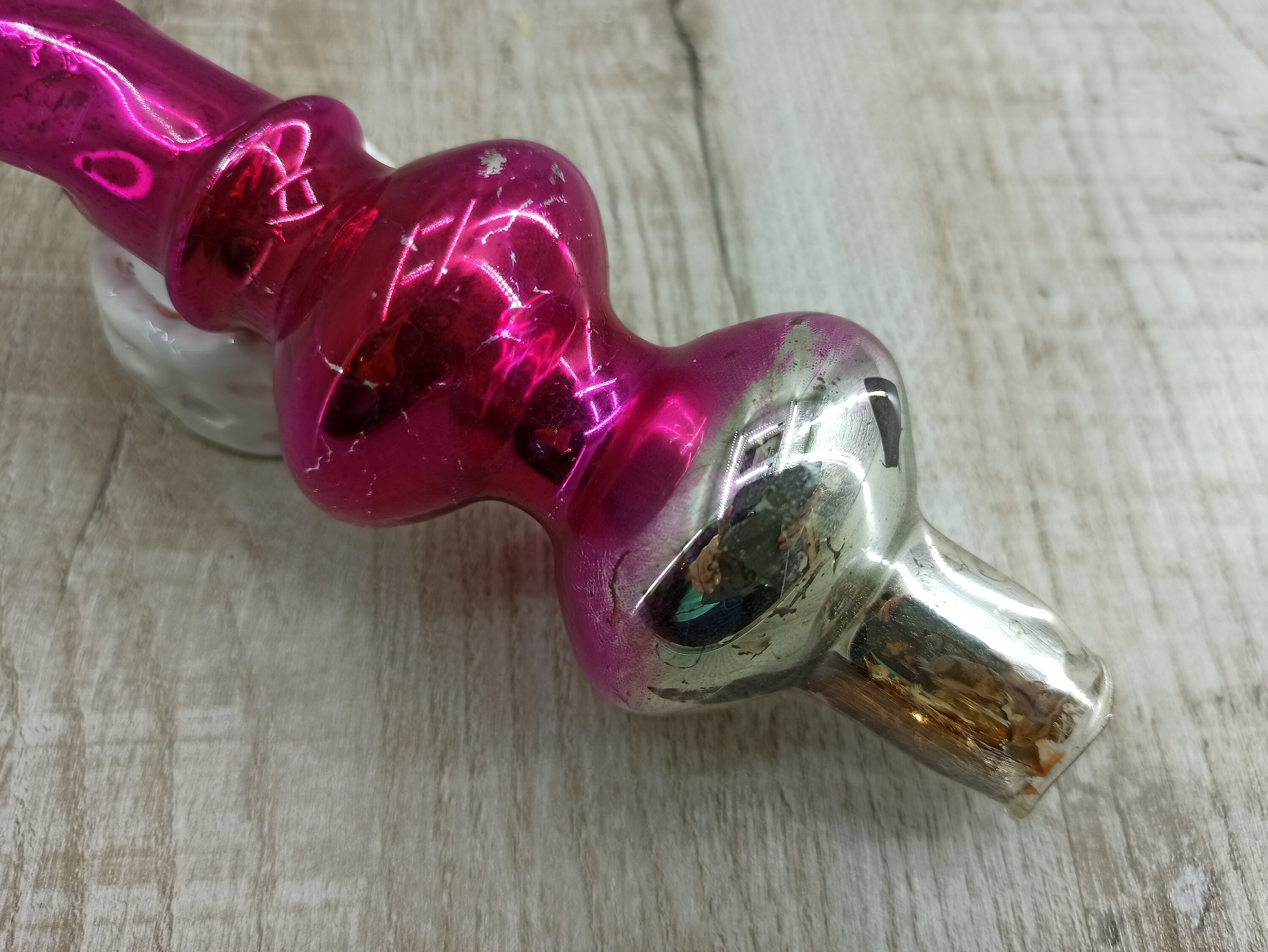 Vintage Tree Topper Red Pink Silver Tree Decoration Xmas | Etsy