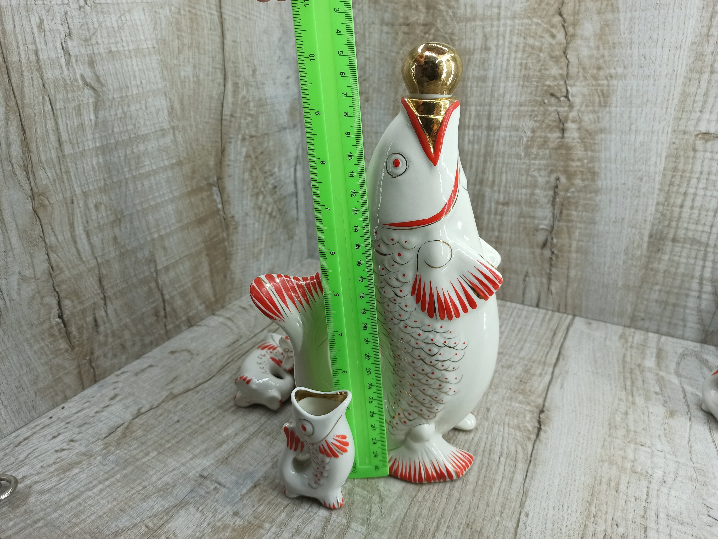 Porcelain Fish Set Drinking Vintage Bottle Polonne ZHK USSR | Etsy