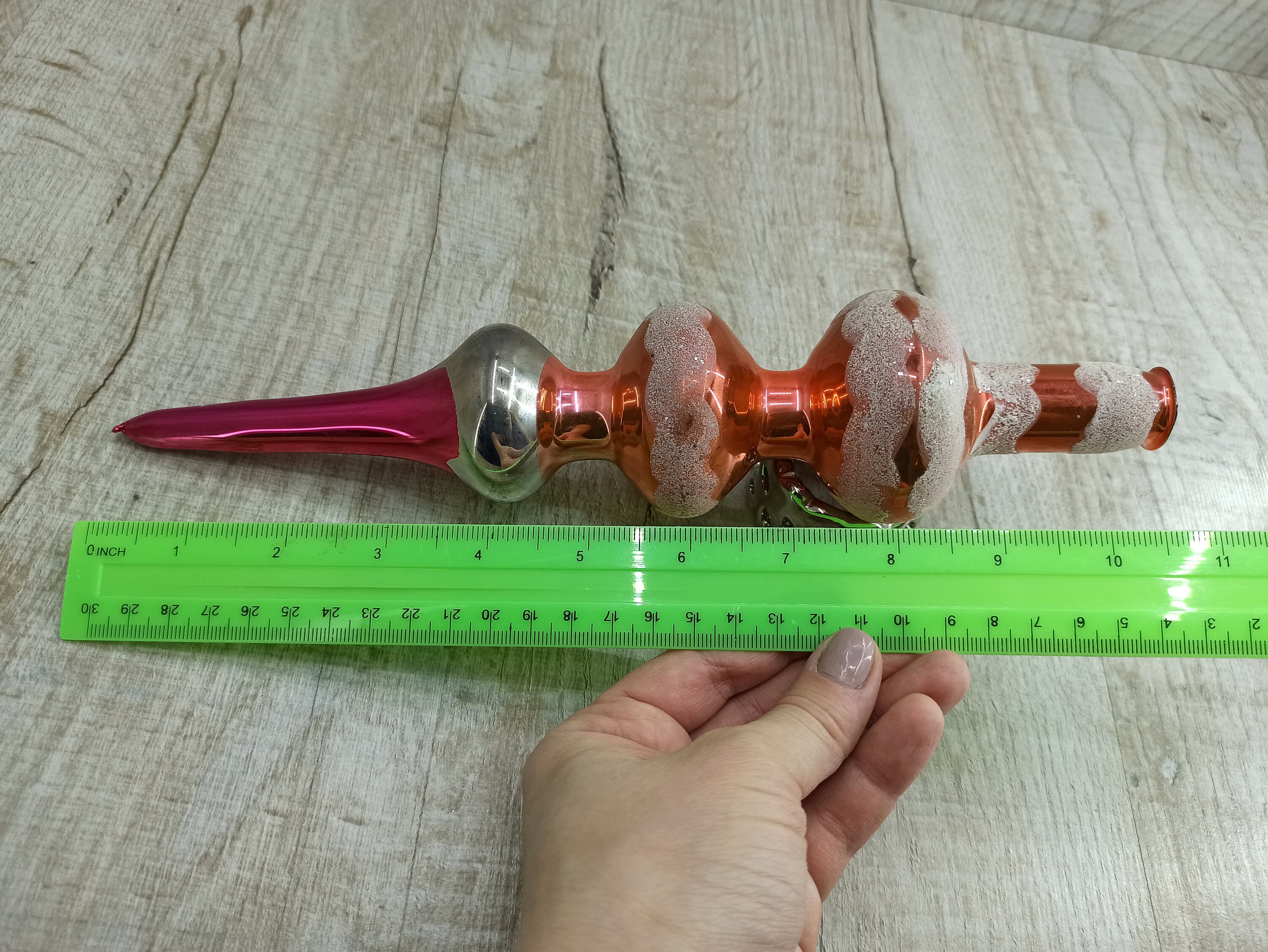 Vintage Tree Topper Red Pink Silver Tree Decoration Xmas - Etsy