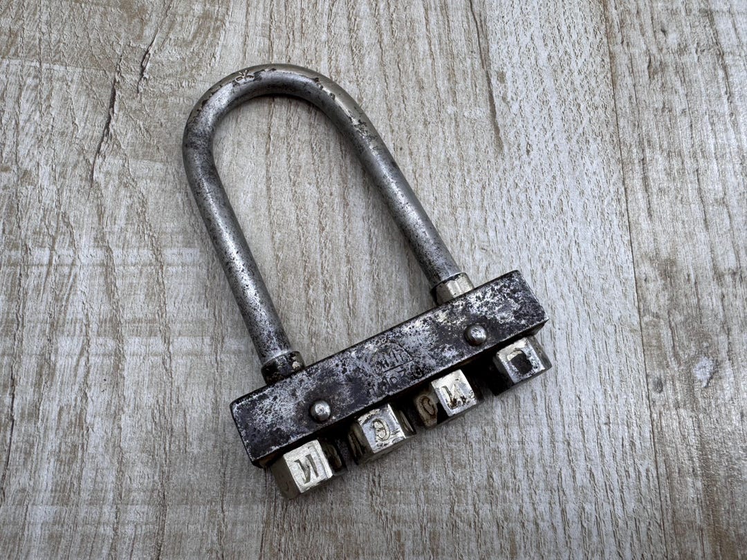 Code Padlock Latter Gray Antique Lock Secret Padlock Silver Lock ...