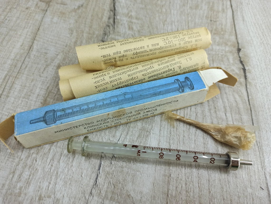 1 Ml Tuberculin Medical Syringe Vintage Glass Syringe Old Medical ...