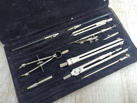 Office Office & School Supplies Architect drafting set Vintage case of ...