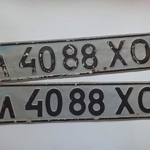 4051 4088 4415 Vintage Car Number Sign Registration Plate Car Number ...