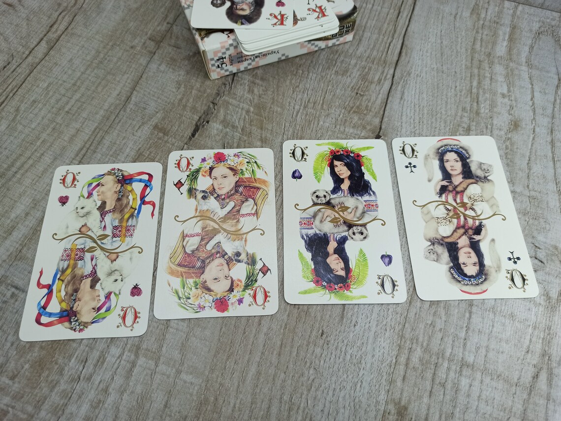 Large European Playing Cards Collage Scrapbooking Paper Arts | Etsy