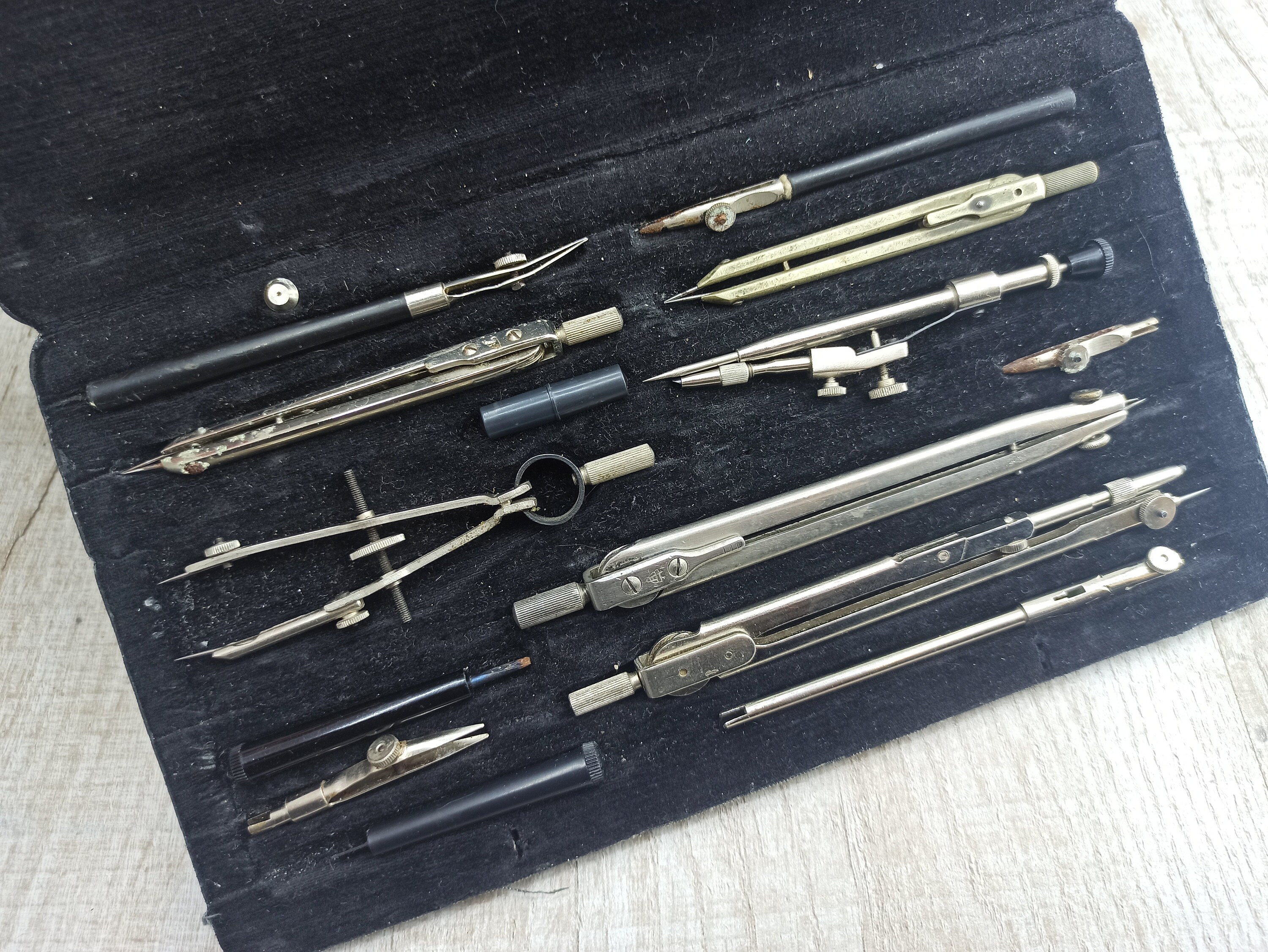 Vintage Architect Set Drawing Set Professional Drafting Tools - Etsy UK