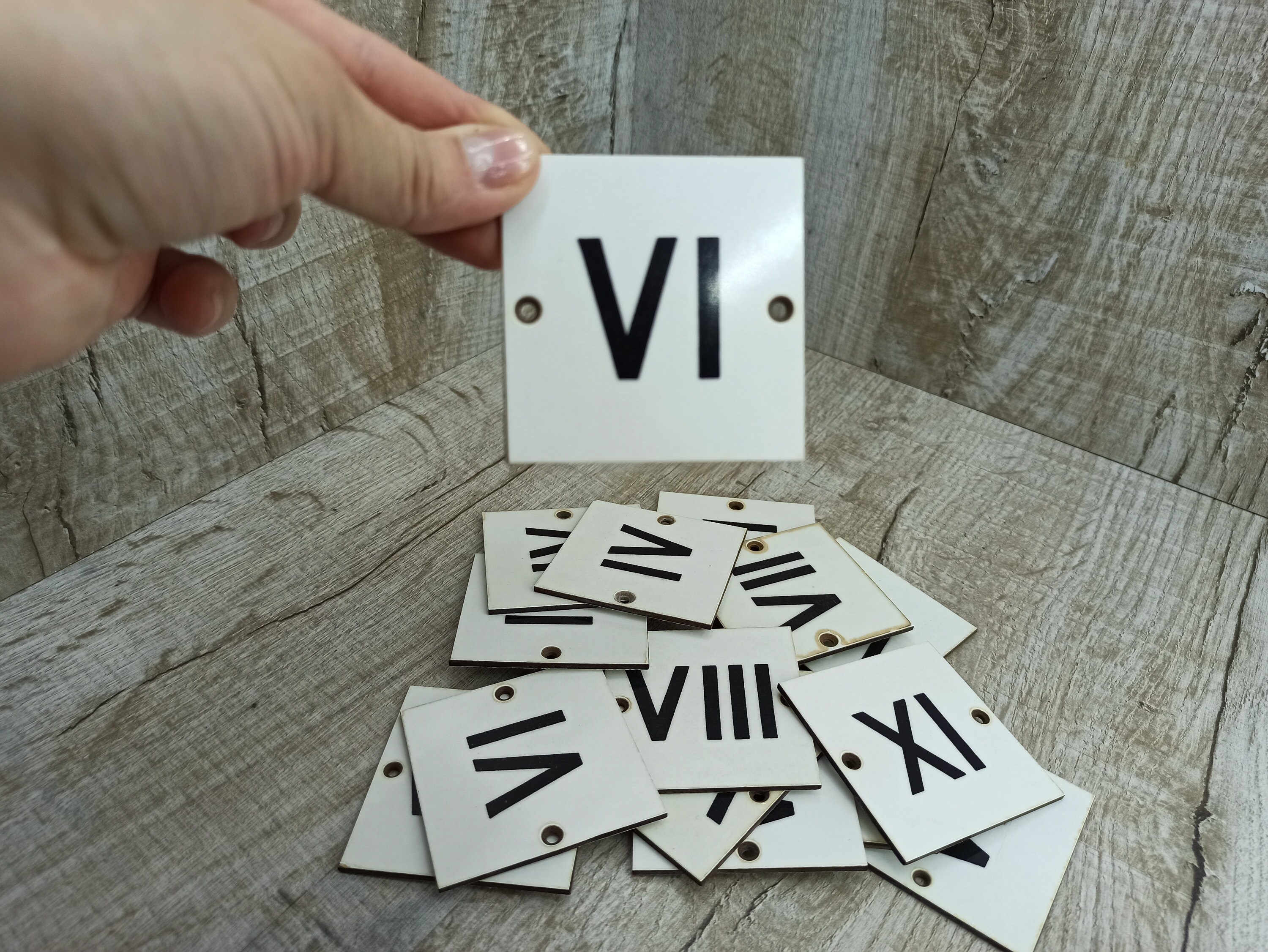 Latin numerals XI IX VI Small numbers sign Mini Number plate | Etsy