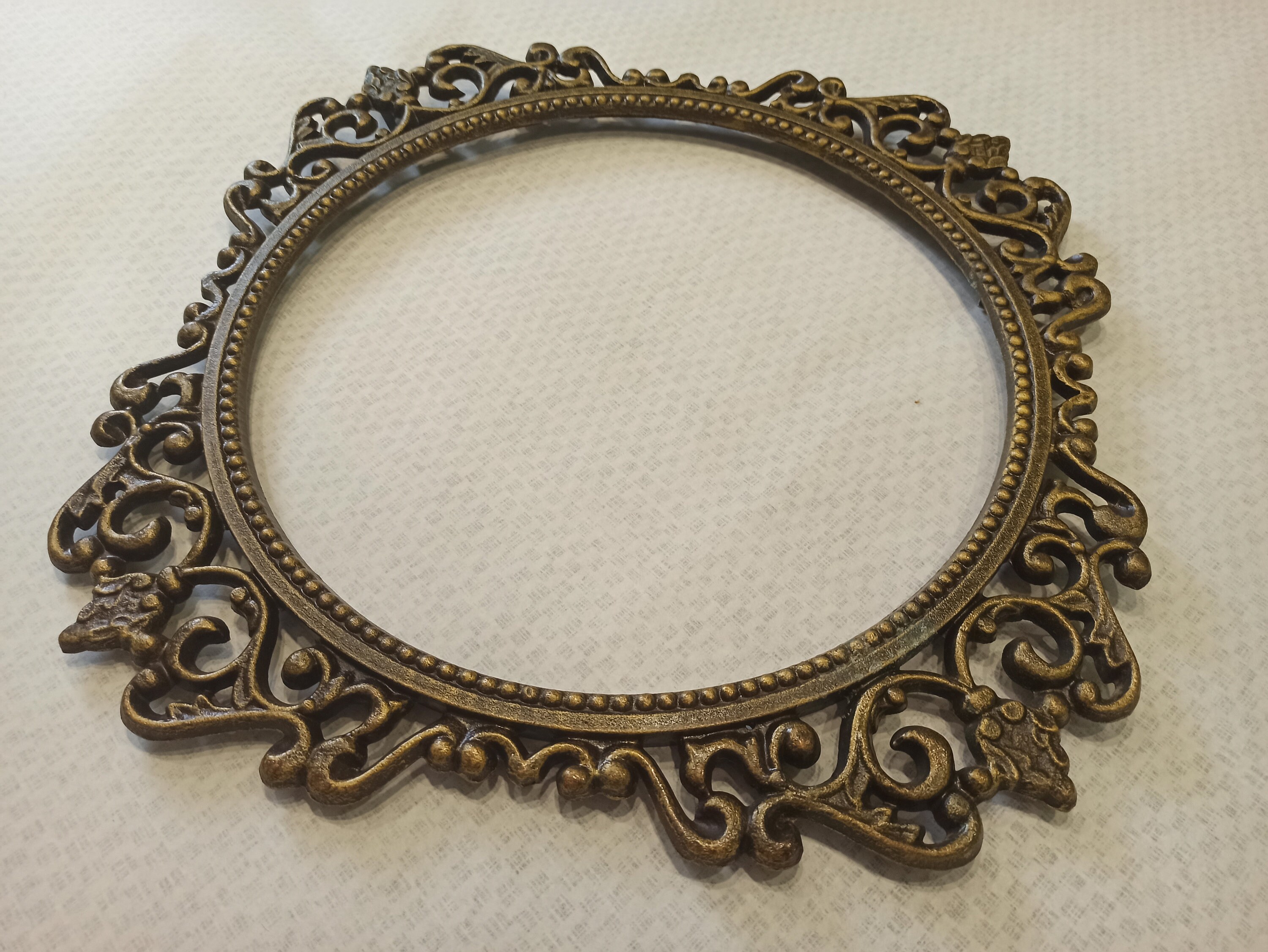 Giant Antique photo frame Round large mirror Victorian Ornate | Etsy