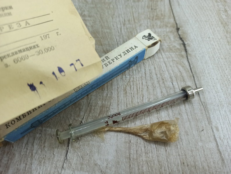 1 Ml Tuberculin Medical Syringe Vintage Glass Syringe Old Medical ...