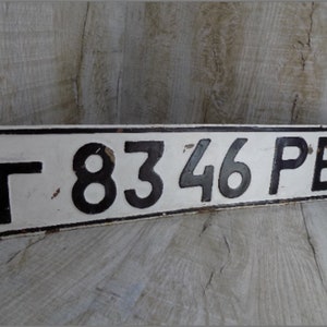 8704 8574 8346 Vintage Car Number Sign Registration Plate Car - Etsy