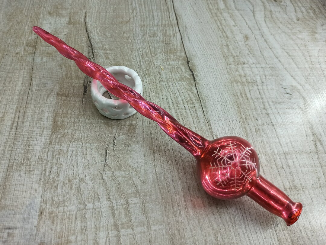 Vintage Tree Topper, Red Tree Decoration, Xmas Plastic Tree Topper ...