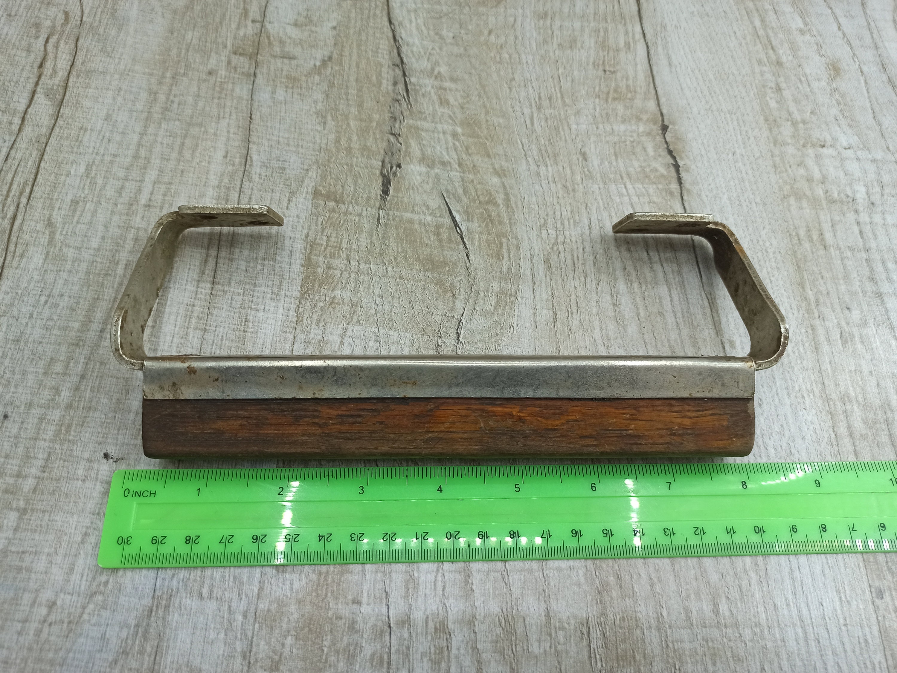 Vintage Door Handles Large metal white Door Handles with rust | Etsy