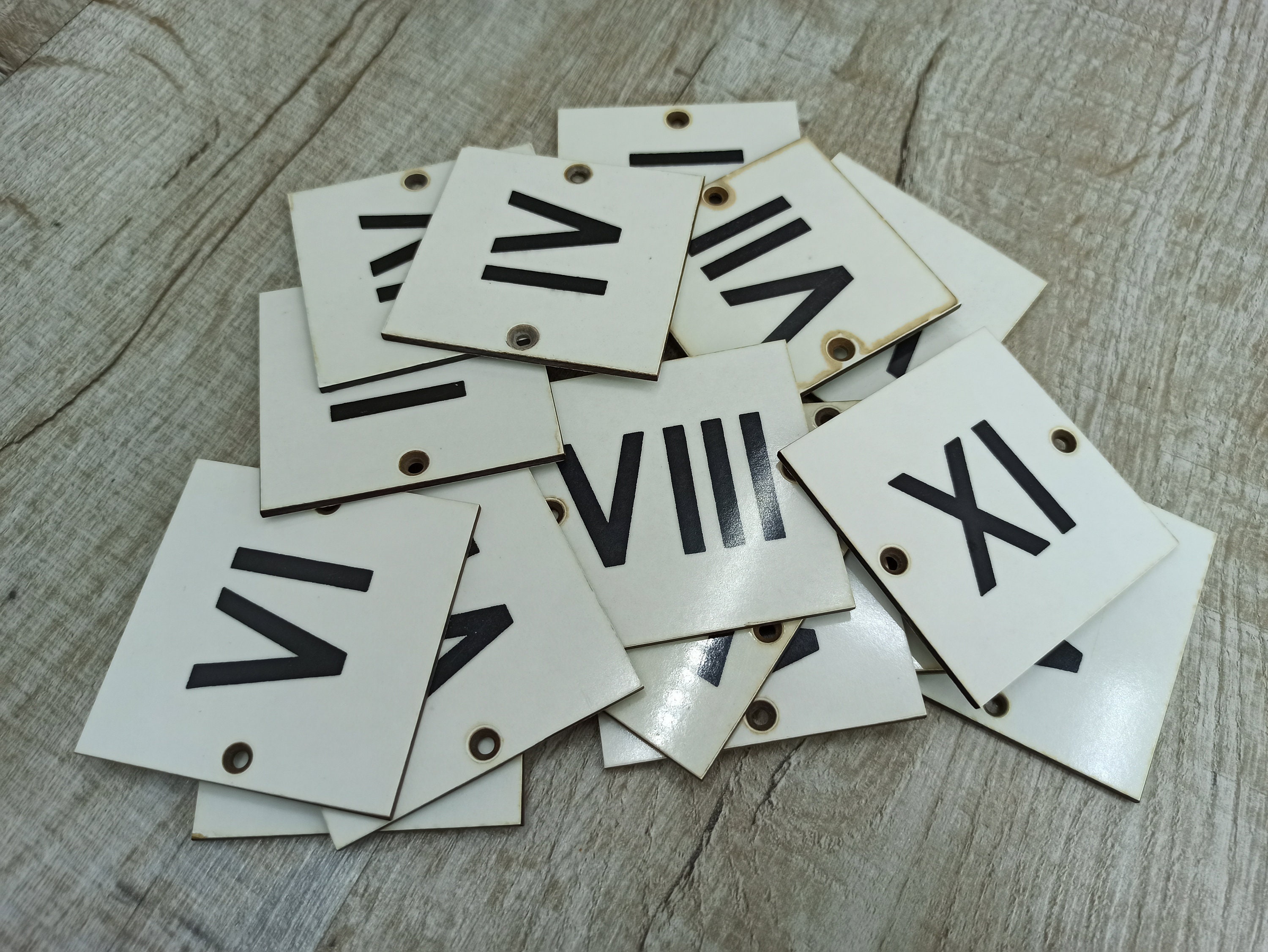 Latin numerals XI IX VI Small numbers sign Mini Number plate | Etsy