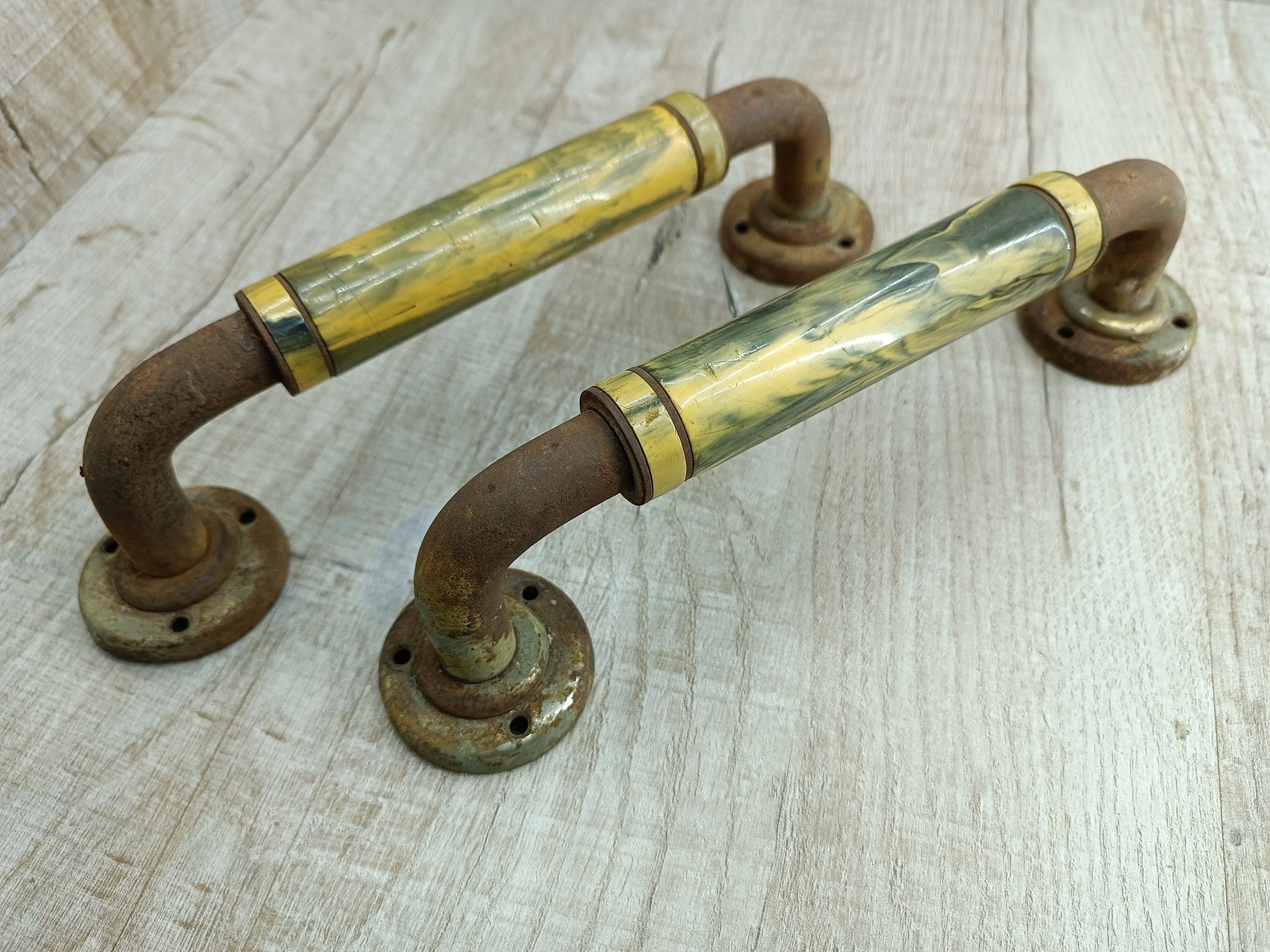 Vintage Door Handles Giant Metal Door Handles With Mummy - Etsy