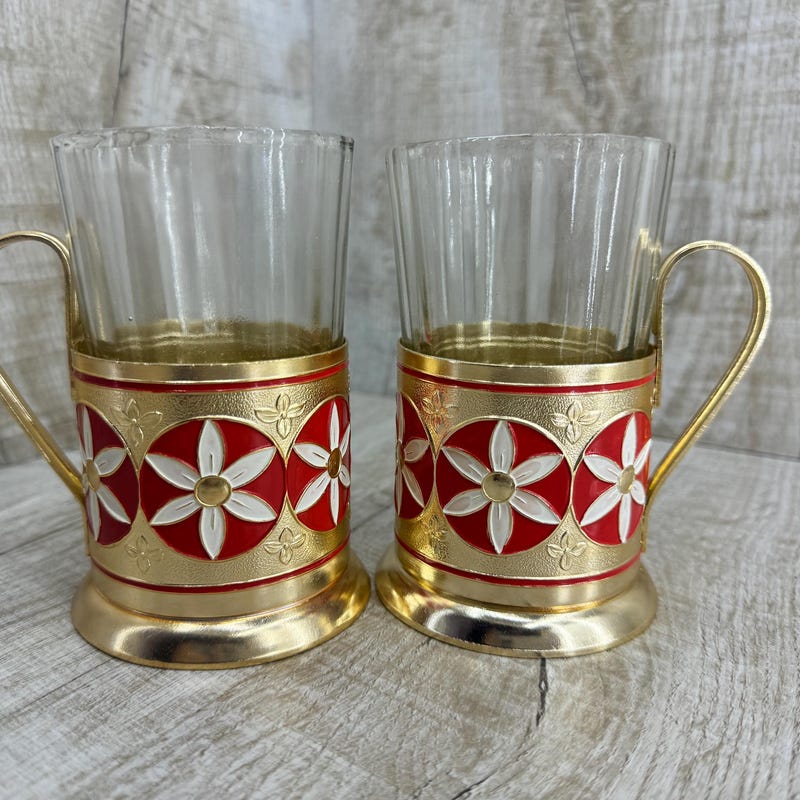 Russian Tea Glass and Holder - Etsy