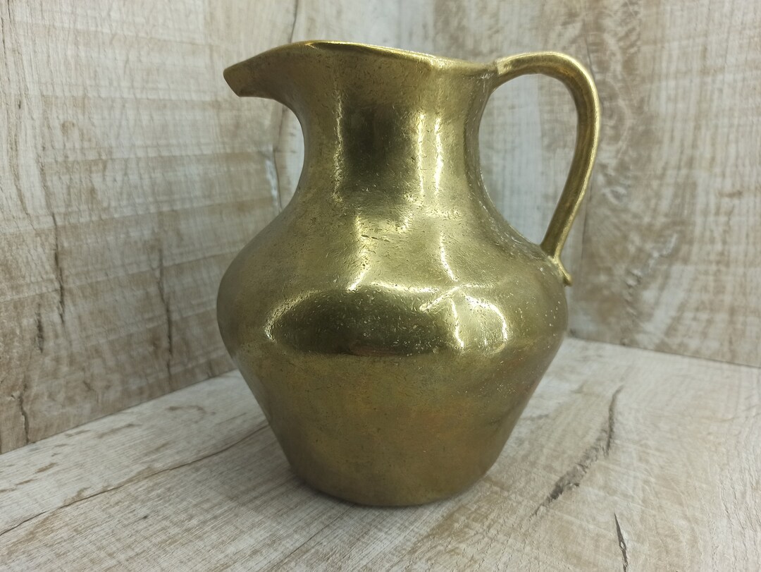 Vintage Bronze Milk Jug: Rustic Medieval Kitchenware - Etsy