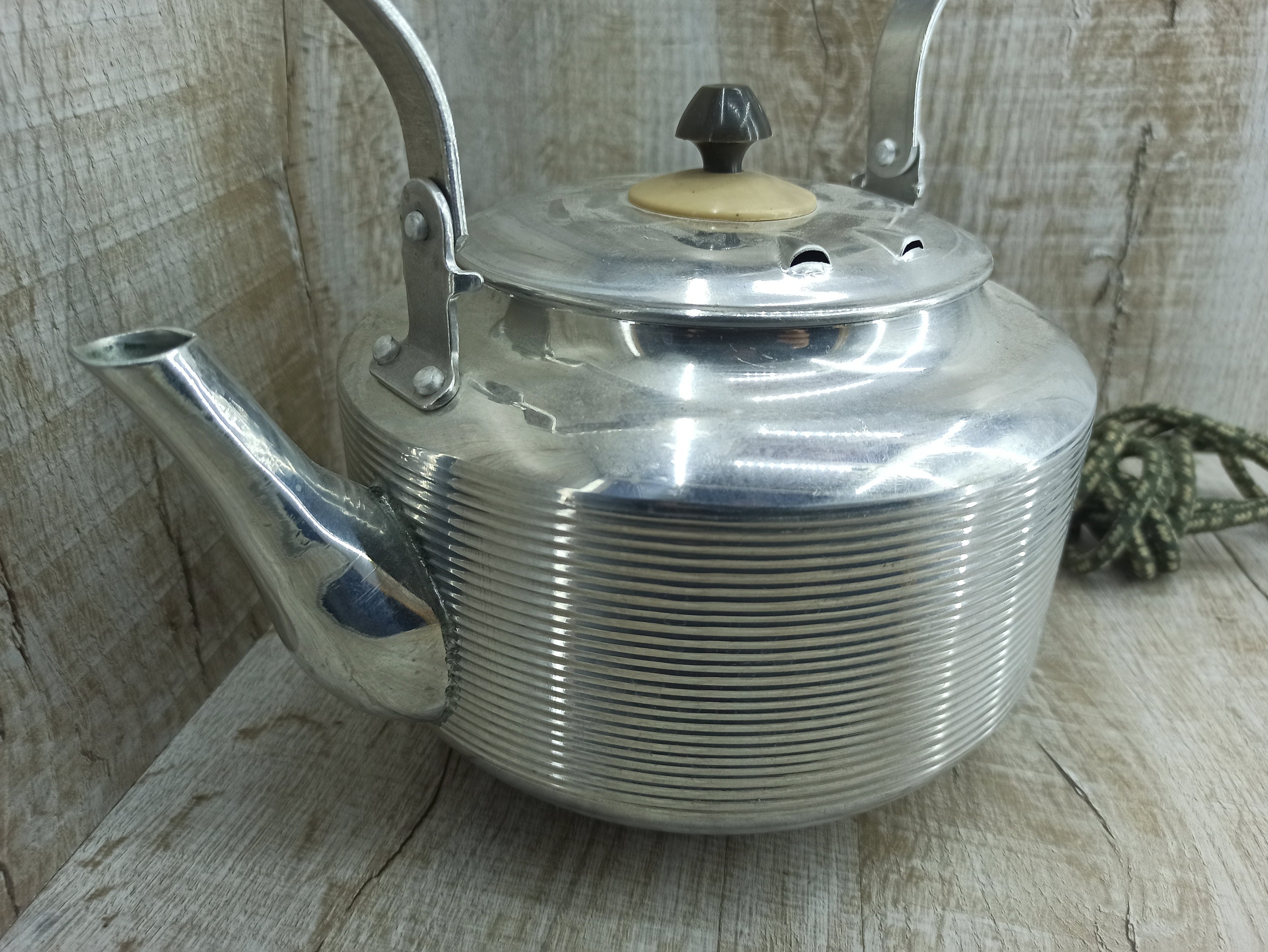 Vintage Aluminum Teapot, Silver Kettle, Soviet Kitchen, Made in USSR - Etsy