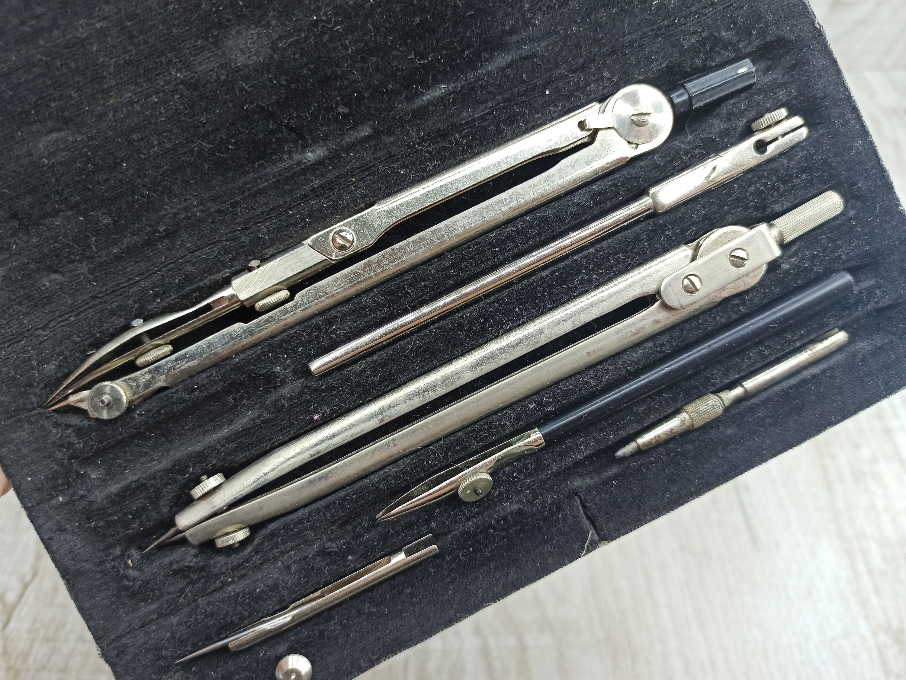 Vintage Architect Set Drawing Set Professional Drafting tools | Etsy