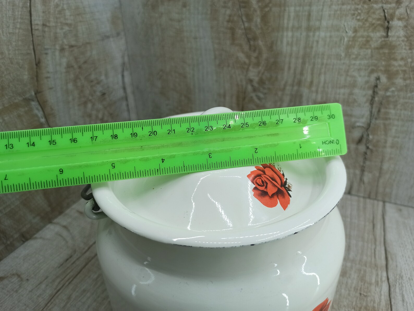 Vintage Enamel Can Rose Floral Berries Enamel Milk Can - Etsy