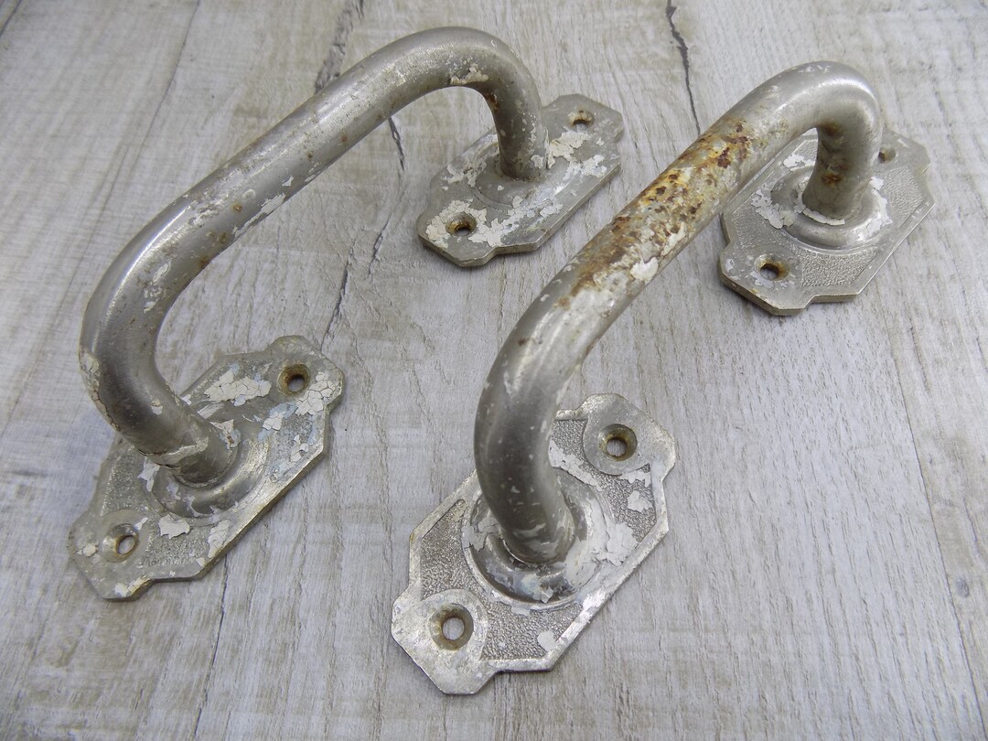 Pair Rustic Door Handle Old Door Knob Left Hand With Rust Soviet Door ...