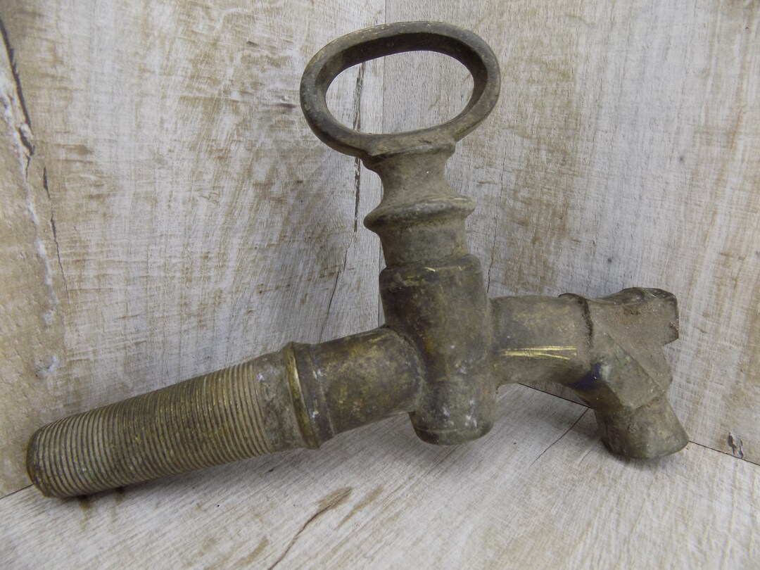 Giant Bronze Brass Wine Barrel Faucet LARGE Vintage Water Faucet Brass ...