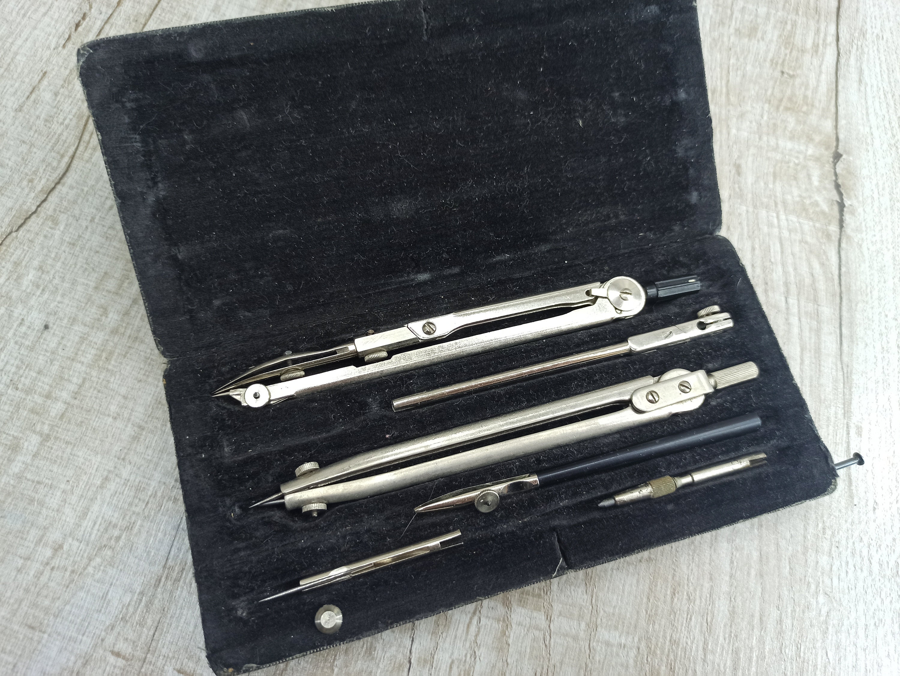 Vintage Architect Set Drawing Set Professional Drafting tools | Etsy